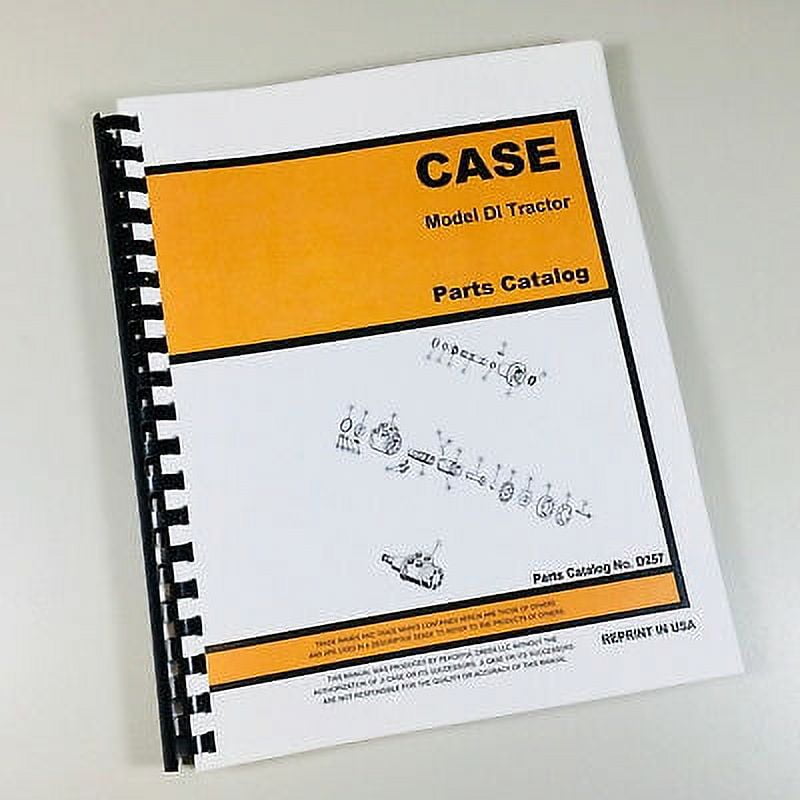 Case Di Tractor Parts Manual Catalog Exploded Views Numbers - Walmart.com