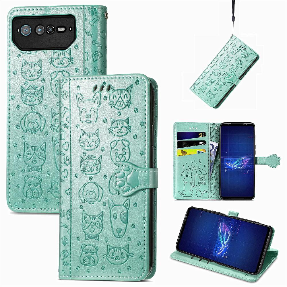 Case for Asus ROG Phone 6 Shockproof Cartoon Animals Flip Cover Leather ...