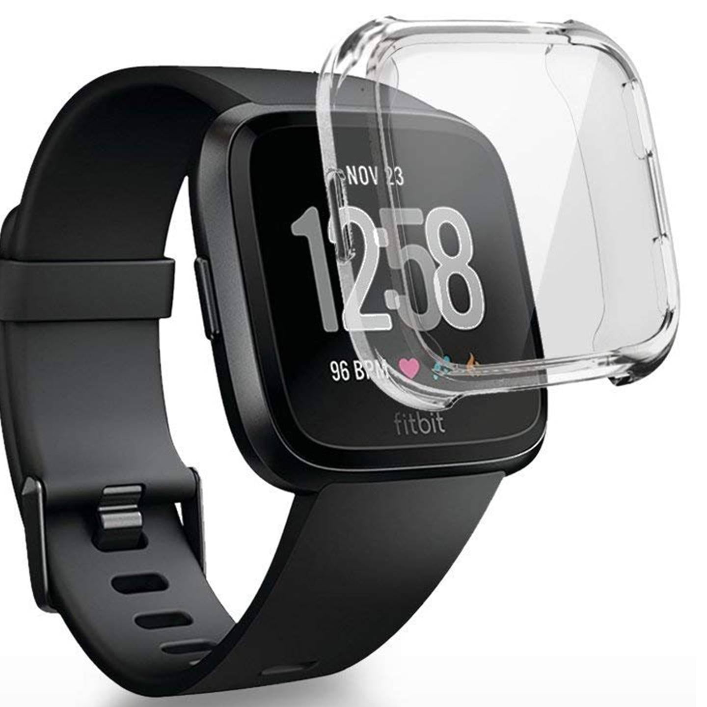 Case For Fitbit Versa, Heavy-Duty Shockproof Protective Full Cover ...