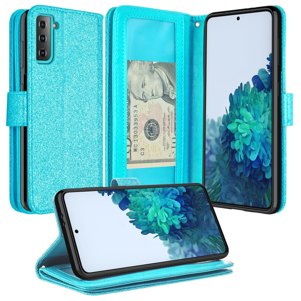 Case For Galaxy S21 Plus/S21+ Leather Flip Pouch Wallet Case Cover ...