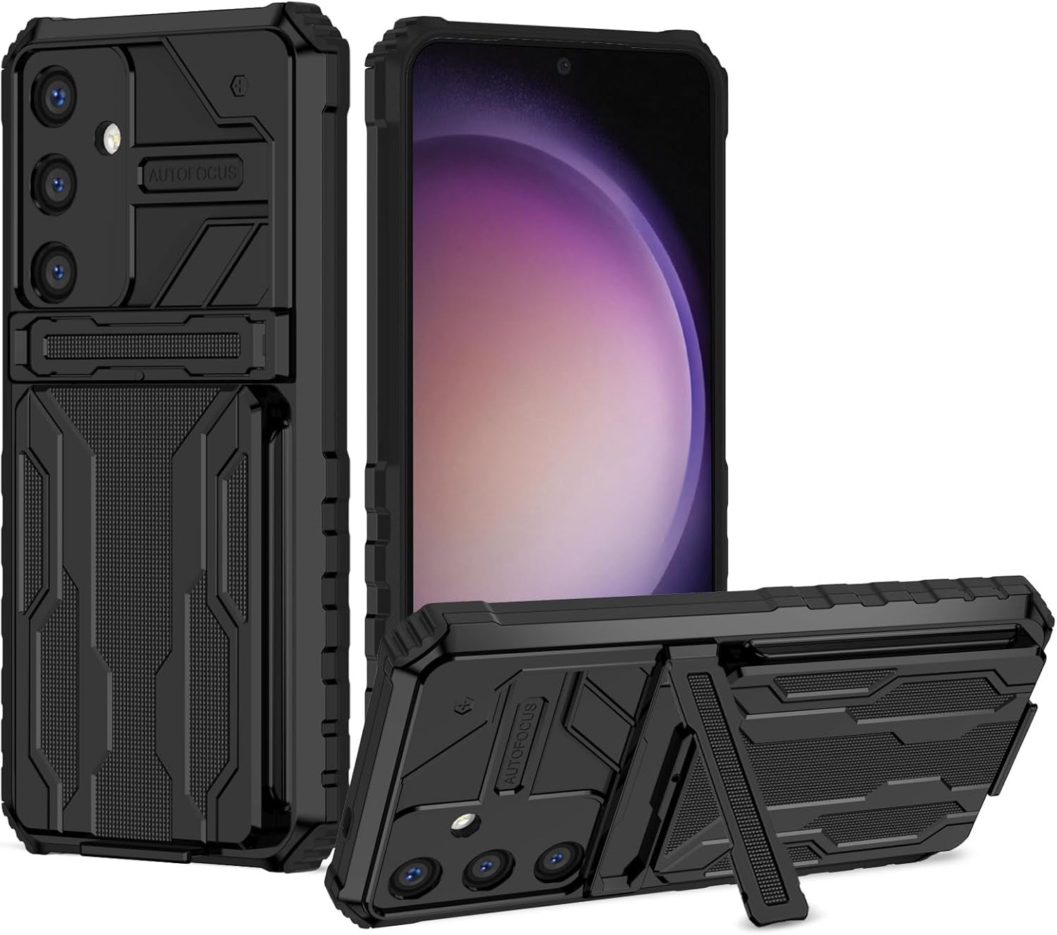 Case For Galaxy S24 Plus,Military Grade [Built-in Kickstand] With Card ...
