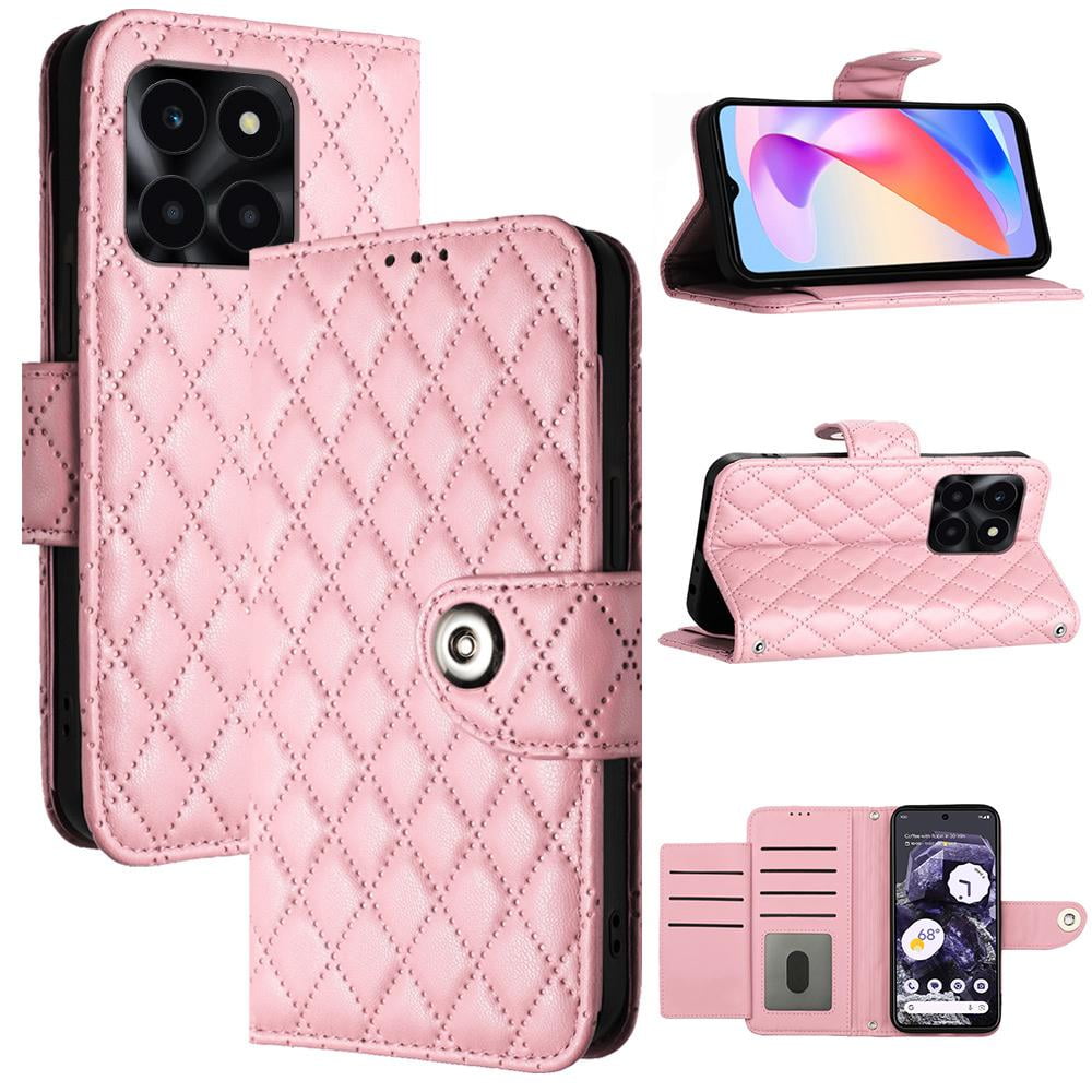 Case for Honor X6A 4G Wallet Cover Wrist Strip Card Holder Shockproof ...