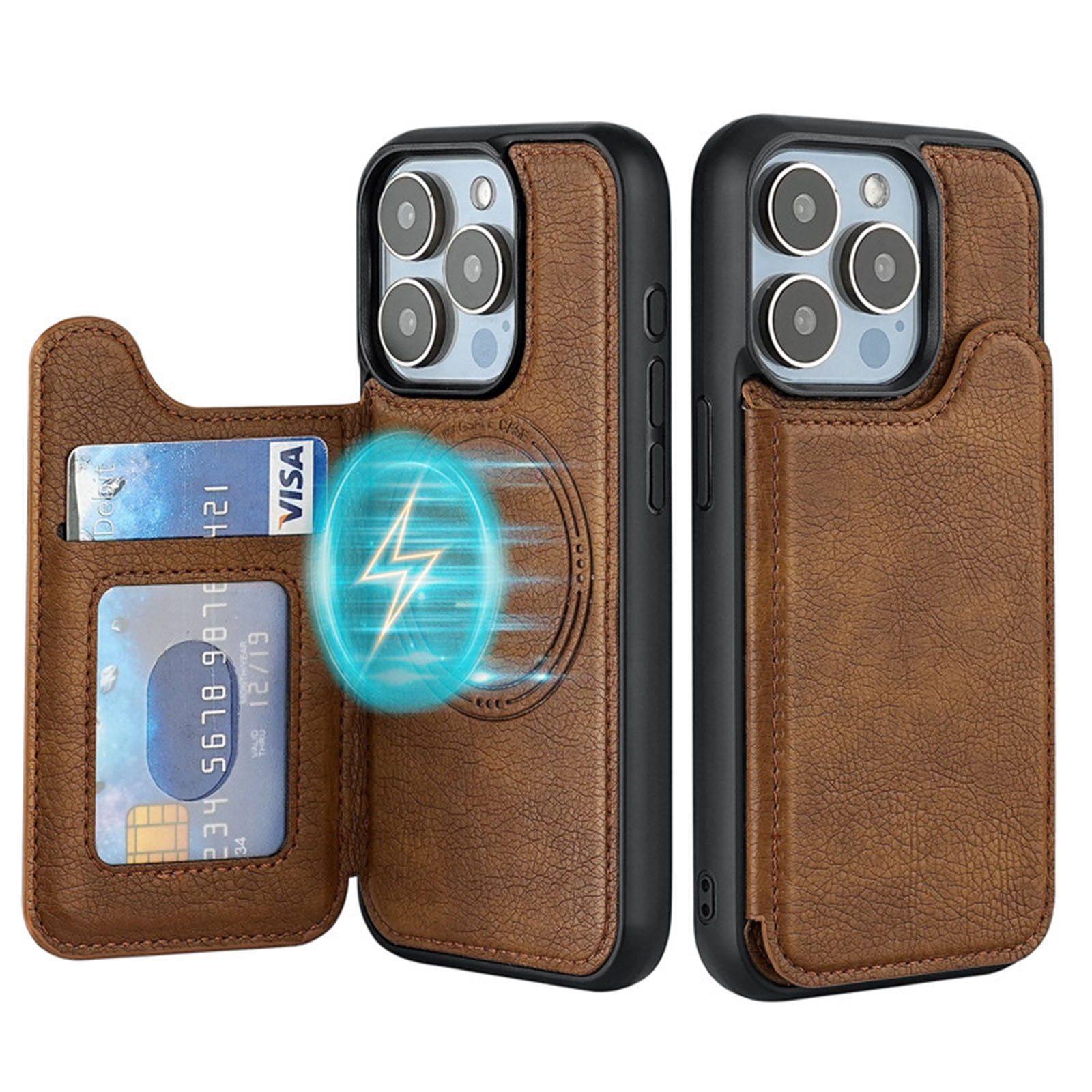 Case For IPhone 16/16 Pro/16 Plus/16 Pro Max, Leather Slim Case Thin ...