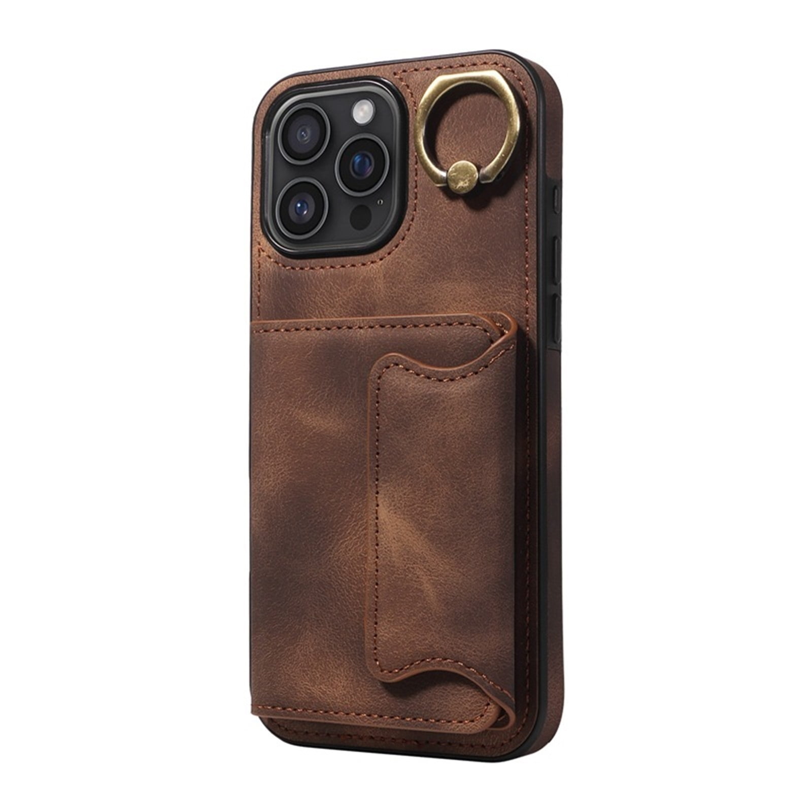 Case For IPhone 16 Pro Max/16 Pro/16 Plus/16, Magnetic Lock Shell Card Slot Design Case Rotating ...