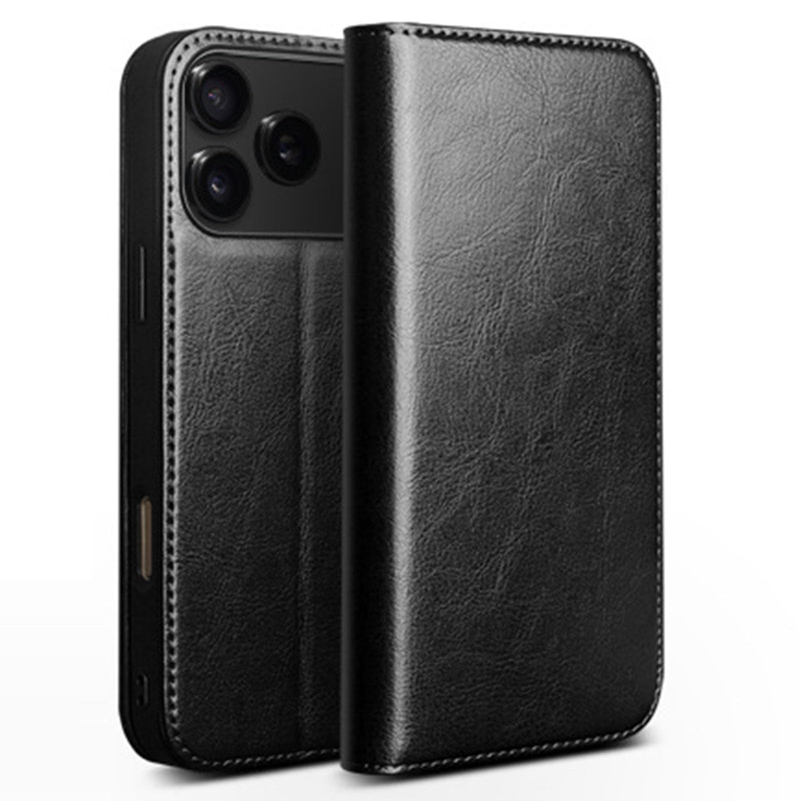 Case For IPhone 17 Pro Max/17 Pro/17 Air/17, Genuine Leather Shell With ...