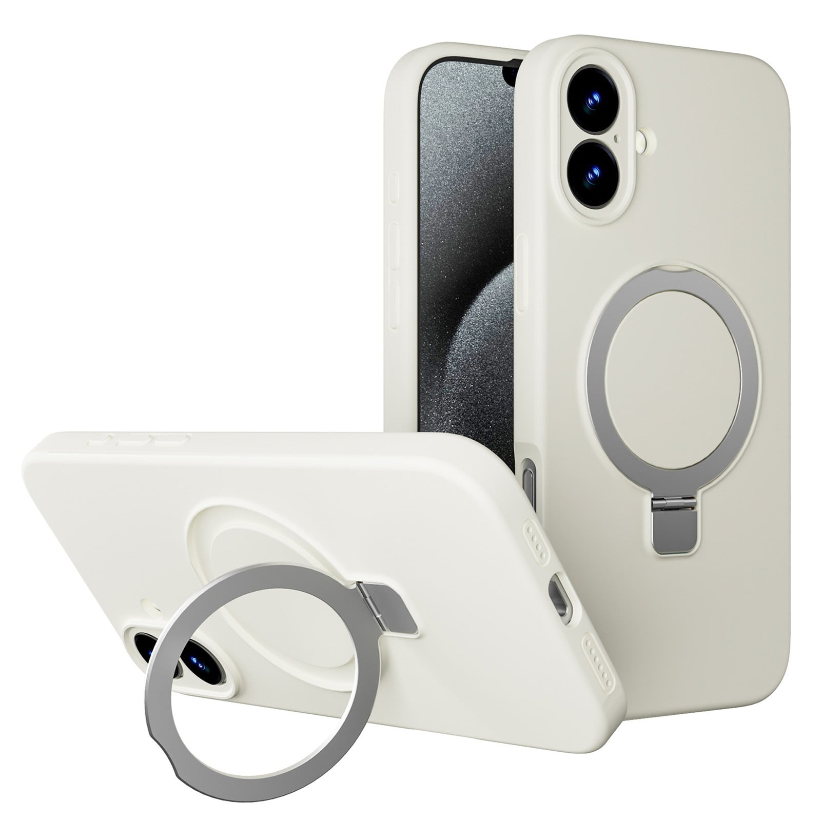 Case For Iphone 16 Pro Max/16 Pro/16 Plus/16, Magnetic Rotating Stand ...