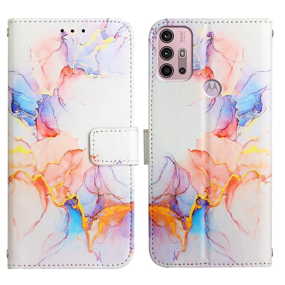 Case For Motorola MOTO G30/G20/G10 Kickstand Wallet Marble Pattern PU ...
