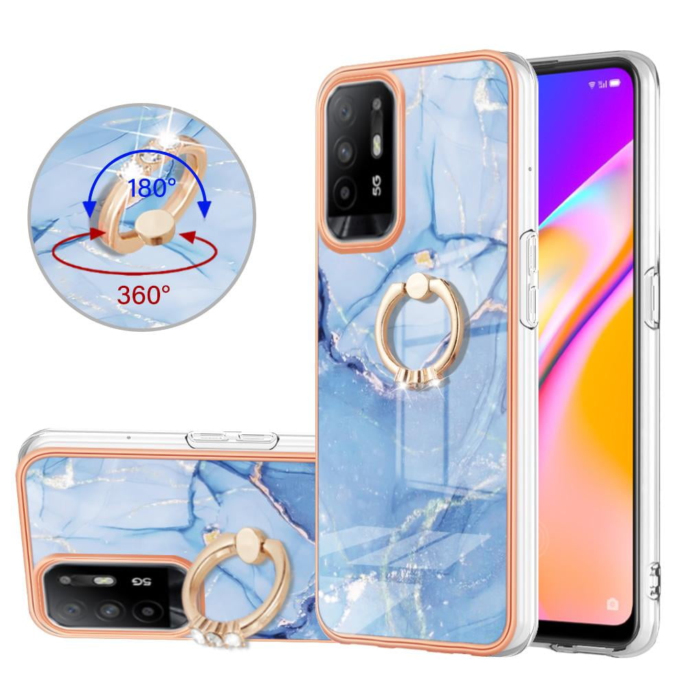 Case For Oppo A78 A58 Marble Shockproof Tpu Silicone 360° Rotatable