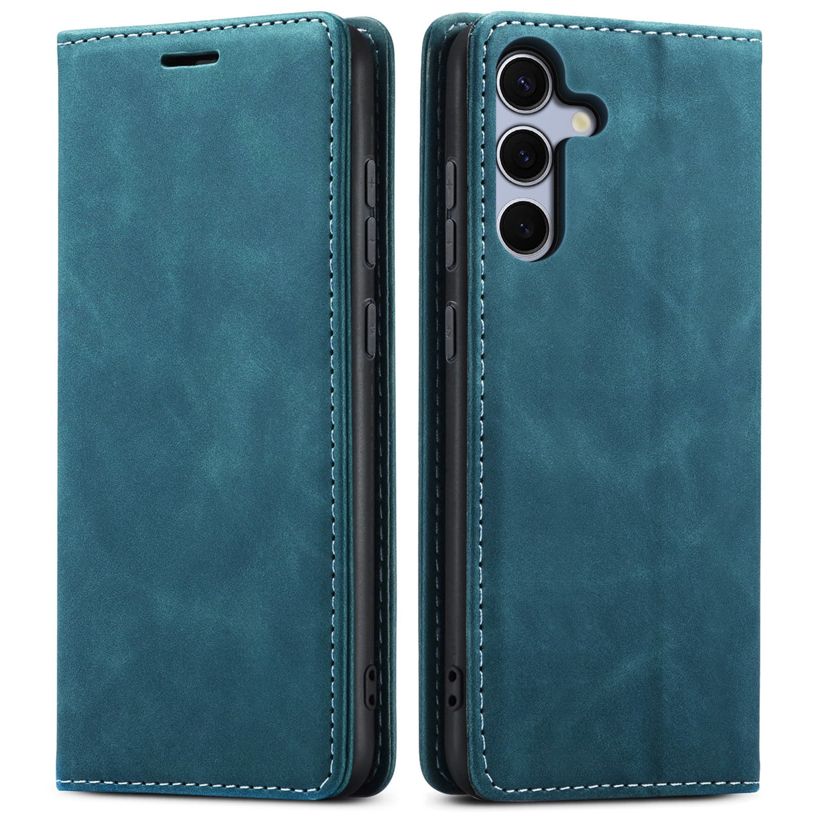 Case For Samsung Galaxy S25 Edge/S25 Ultra/S25 Plus/S25, Wallet Kickstand Leather Cover Magnetic ...