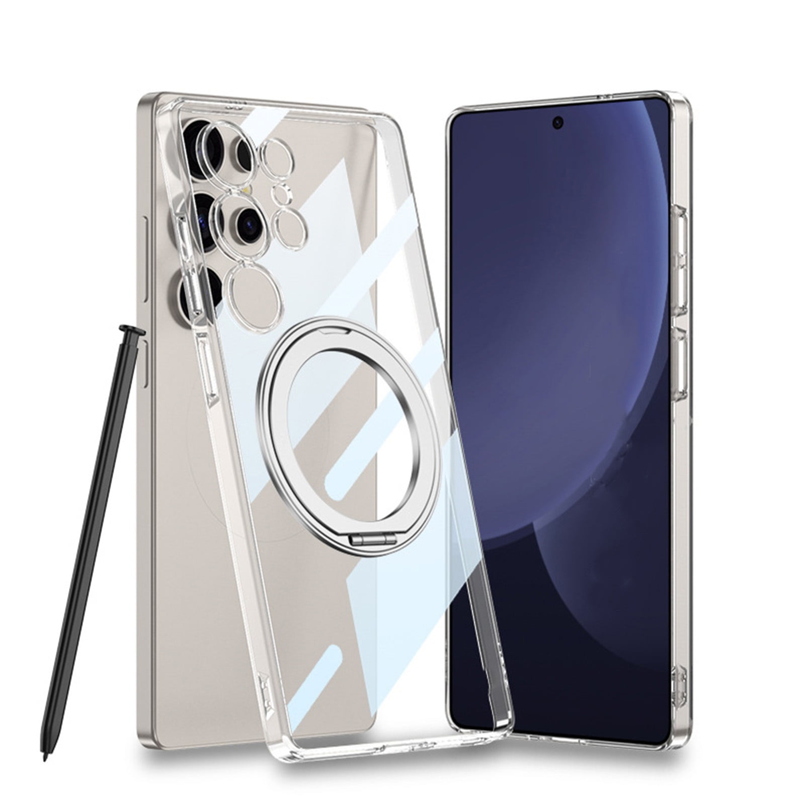 Case For Samsung Galaxy S25 Ultra, Invisible Magnetic Stand Cover Slim ...