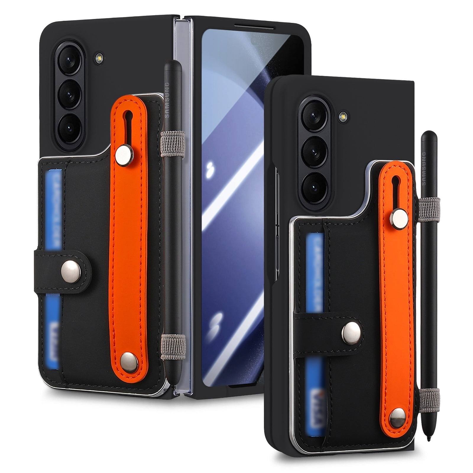 Case For Samsung Galaxy Z Fold 6/ Z Fold 7, All-around Protection Shell Card Slot Case Ring ...