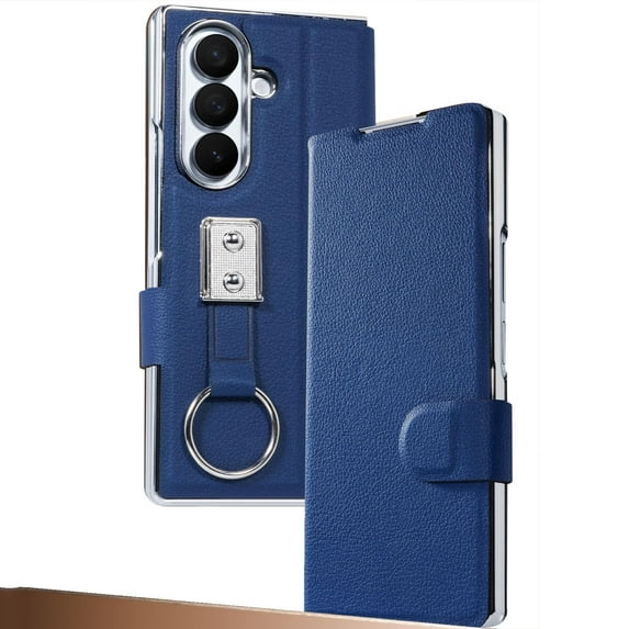 Case For Samsung Galaxy Z Fold 7, PU Leather Case Non-Slip Camera ...