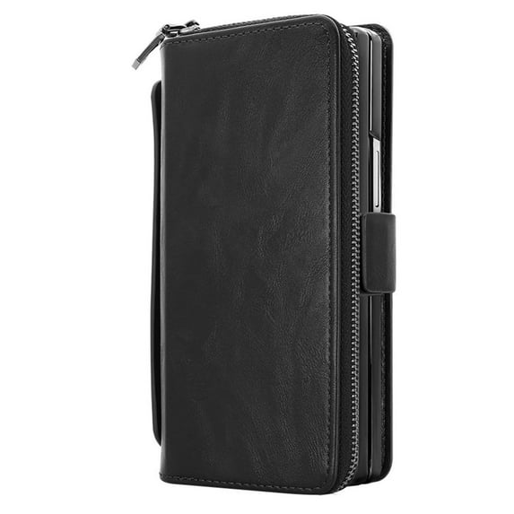 Case For Samsung Galaxy Z Fold 7, PU Leather Shell With Card Slot RFID ...