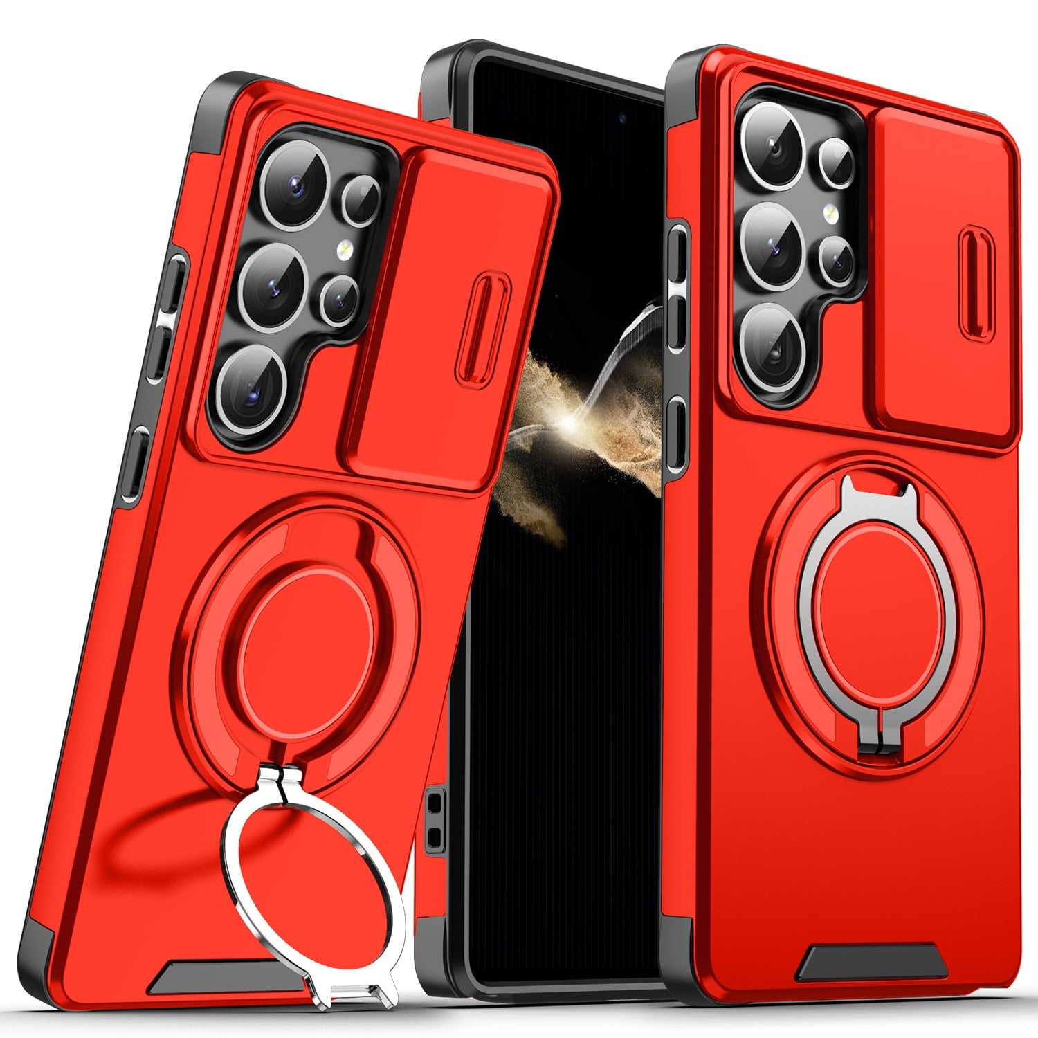 Case For Samsung S25 Edge/S25 Ultra/S25 Plus/S25,Metal Stand Anti ...