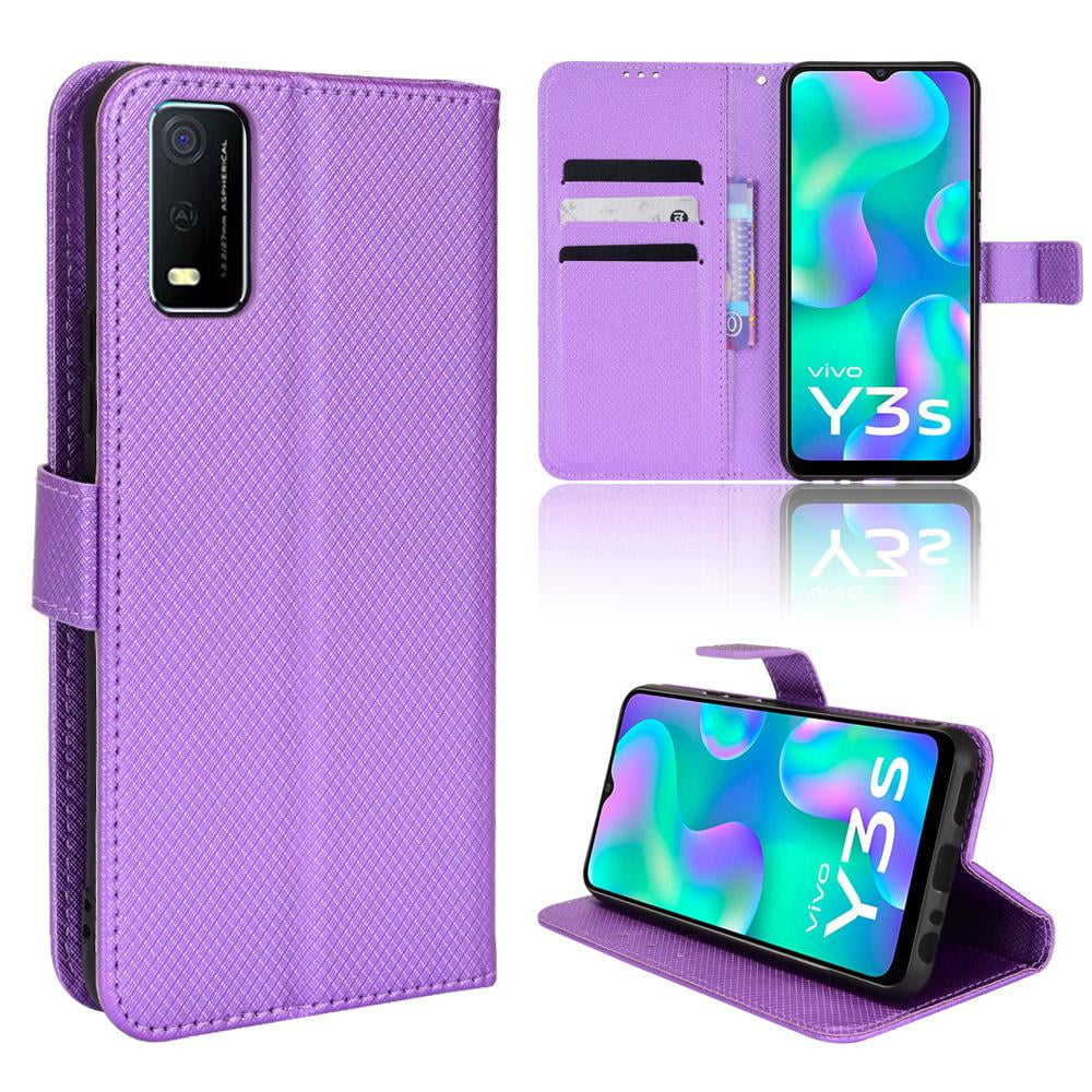 Case for VIVO Y3S 2021 Card Holder Magnetic Wallet Kickstand Cover ...
