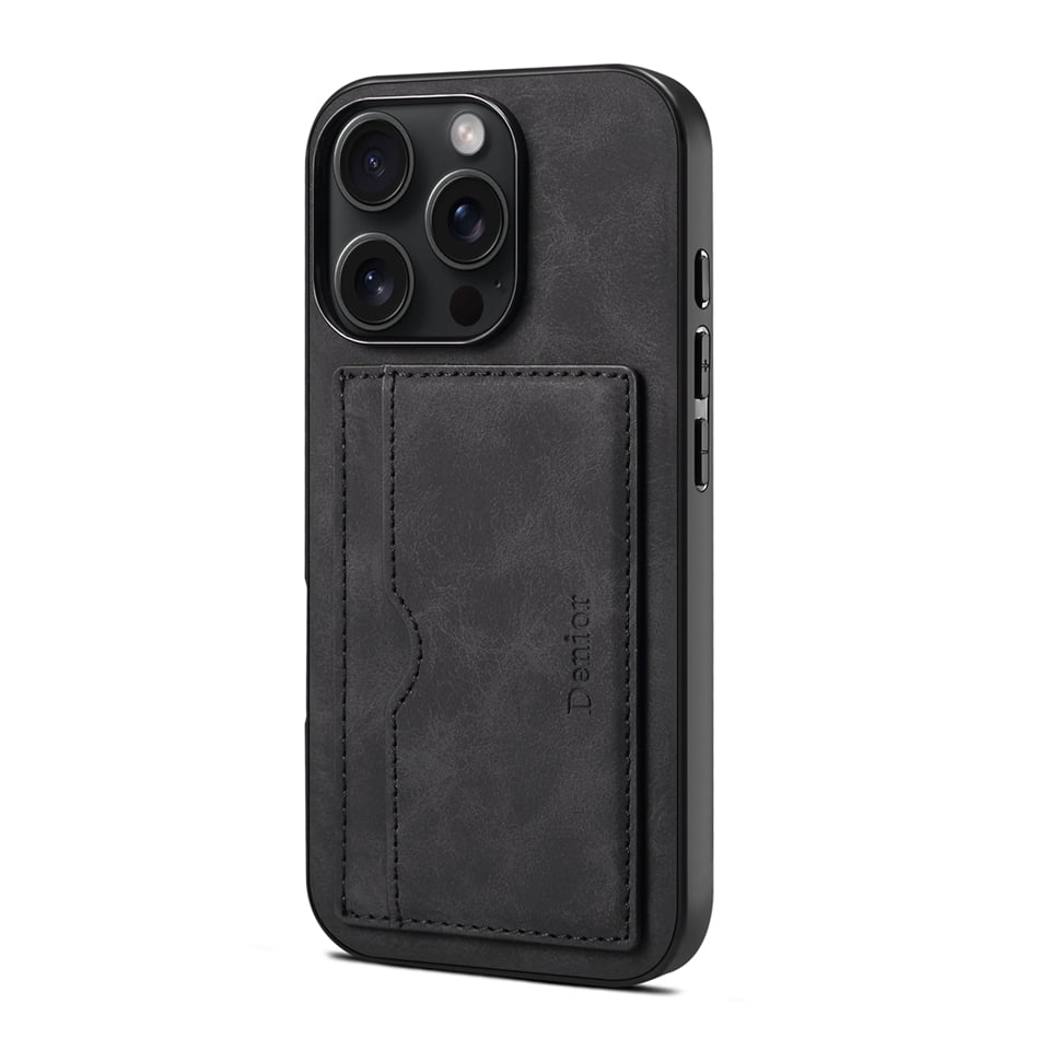 Case For iPhone 16 Vintage leather phone case, single card wallet with ...