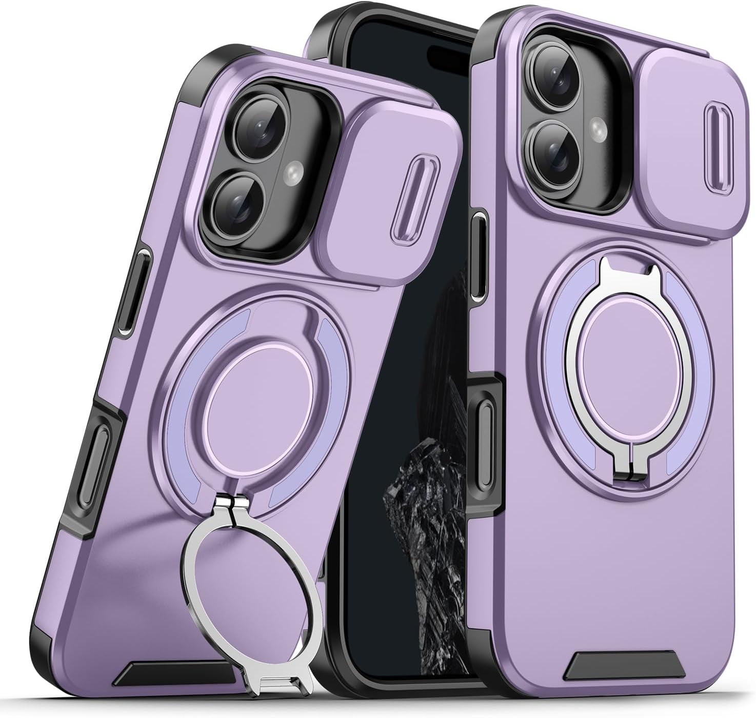 Case for Galaxy A05,Military Grade [Built-in Kickstand] Magnetic Rotate ...