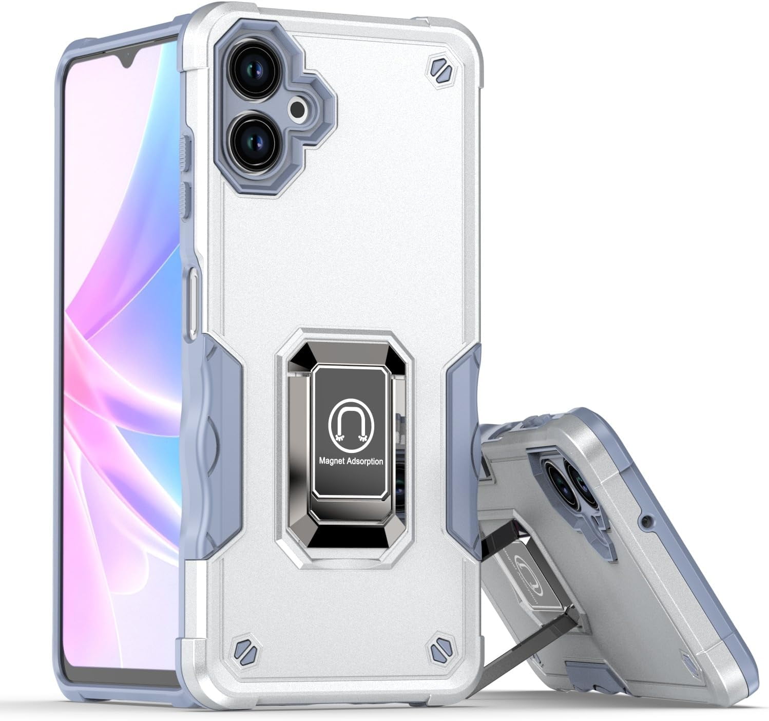 Case for Galaxy A06,Military Grade TPU+PC [Built-in Kickstand] Dual ...