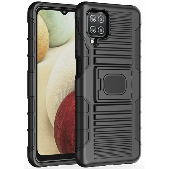 Case for Galaxy A12 5G Phone, Nakedcellphone Rugged Ring Grip Cover ...