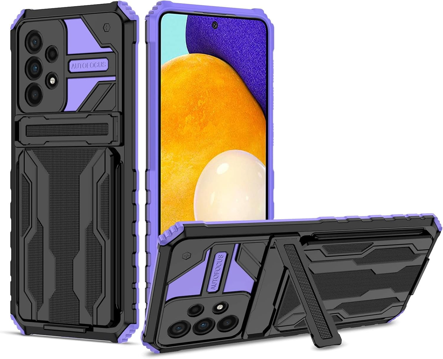 Case for Galaxy A32 4G,Military Grade [Built-in Kickstand] with Card ...