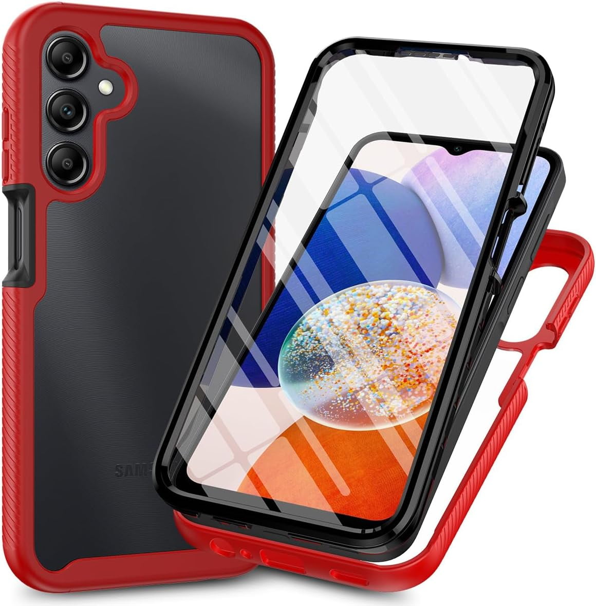 Case for Galaxy A36 5G,Slim Full-Body Rugged Stylish Protective Clear Back Hybrid 3-in-1 Case ...
