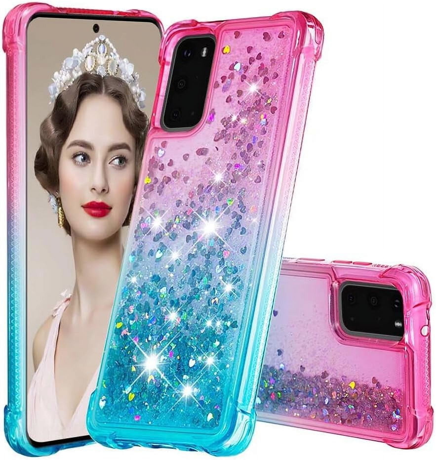 Case for Galaxy A56 5G,Flowing Bling Liquid Gradient Sparkle Moving Glitter Quicksand Waterfall ...