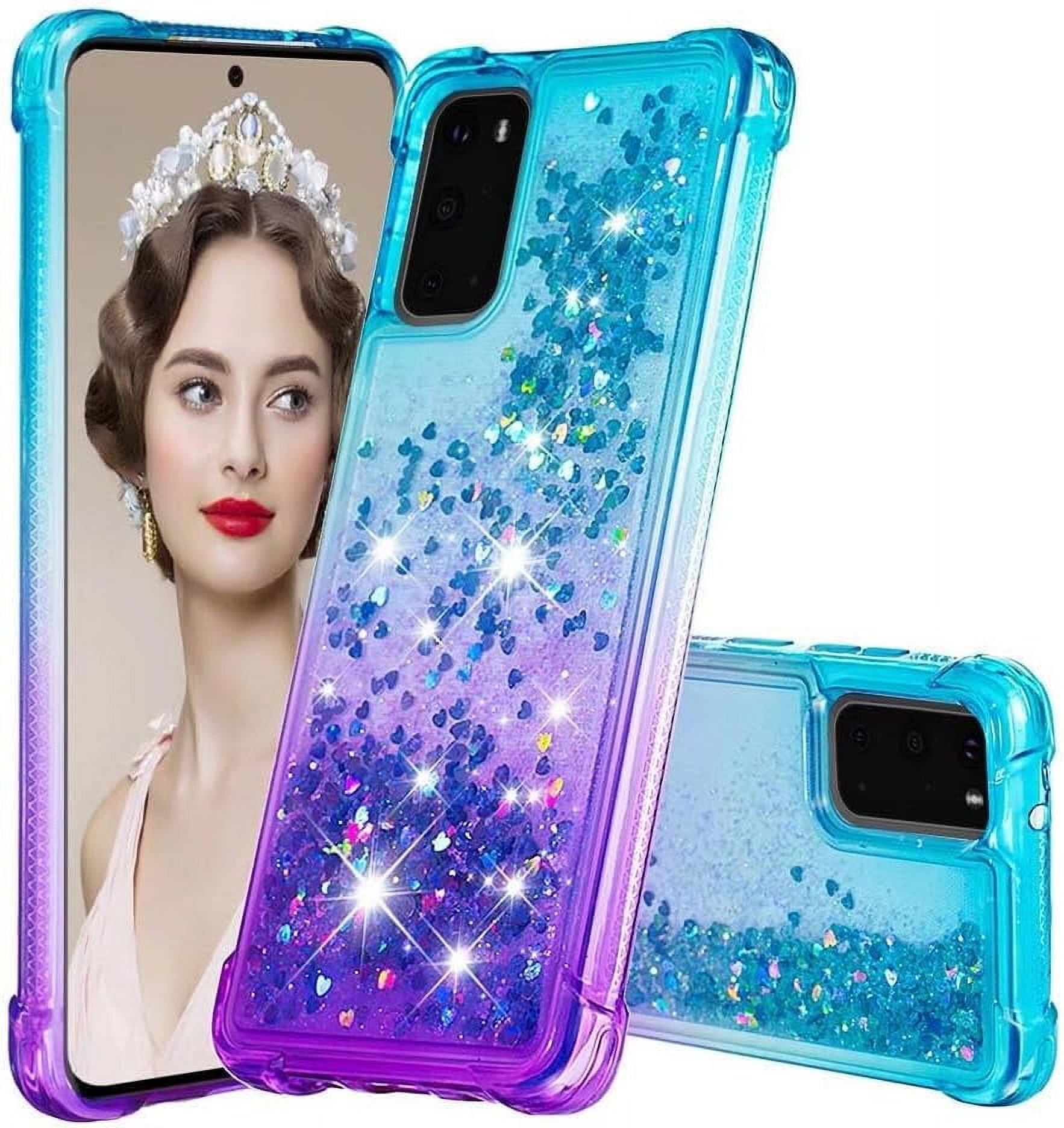 Case for Galaxy A56 5G,Flowing Bling Liquid Gradient Sparkle Moving Glitter Quicksand Waterfall ...
