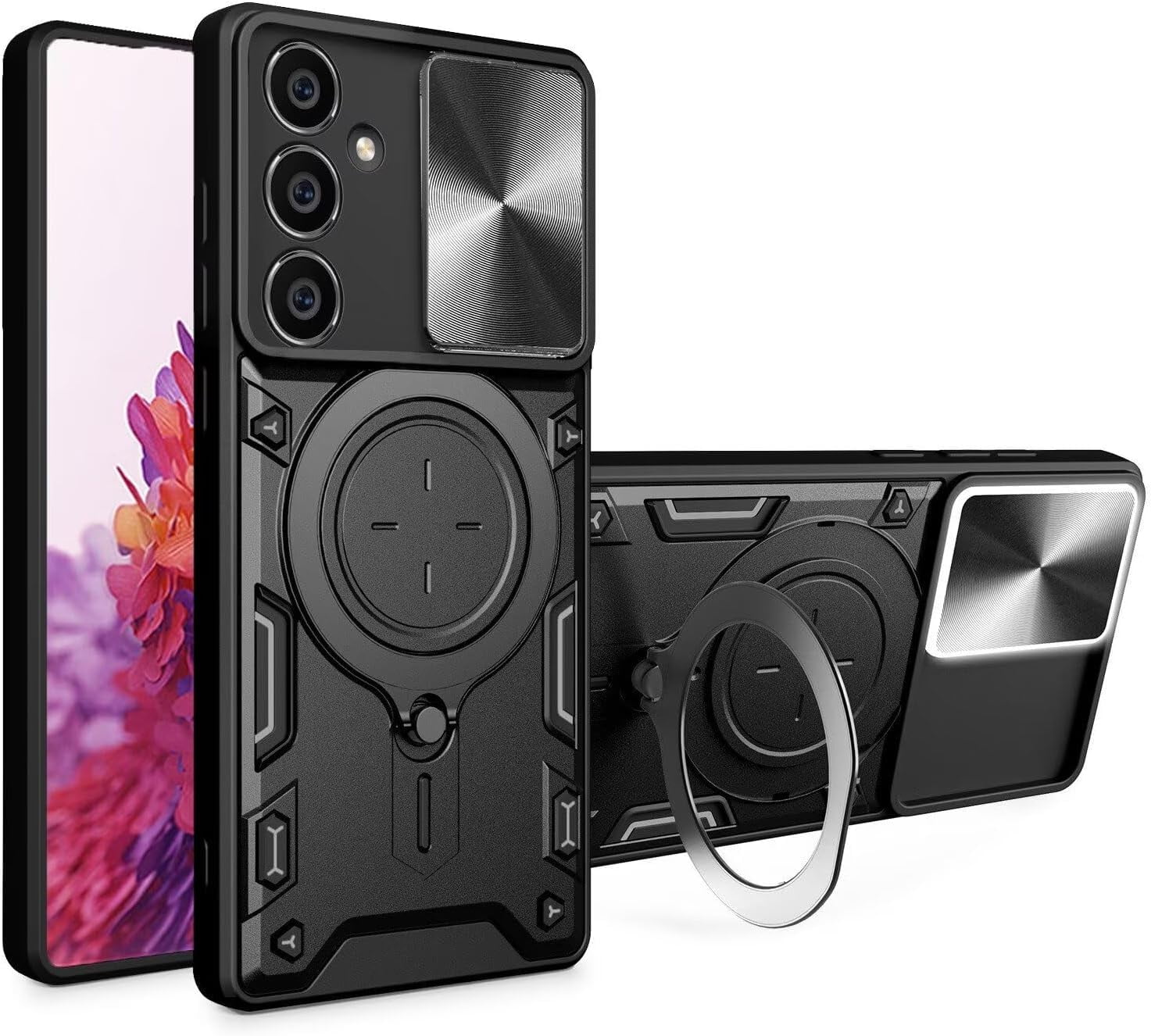 Case for Galaxy A56 5G,Military Grade Flashing [Built-in Kickstand ...