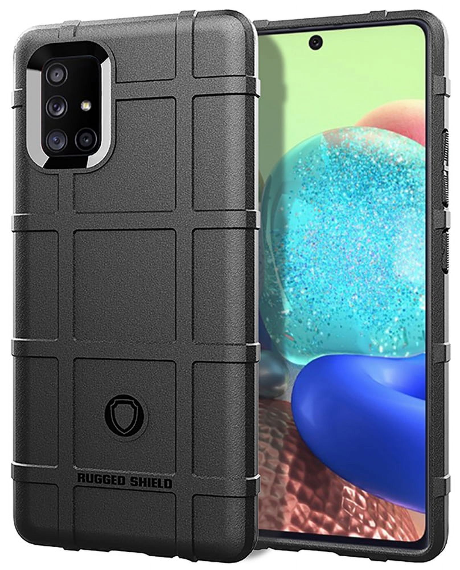 Case for Galaxy A71 5G, Nakedcellphone [Black] Rugged Shield Flexible ...