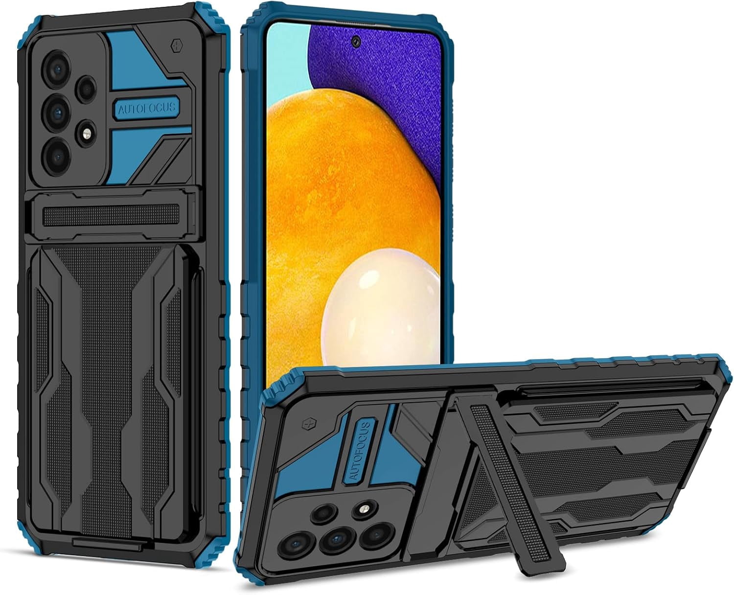 Case for Galaxy A73 5G,Military Grade [Built-in Kickstand] with Card ...