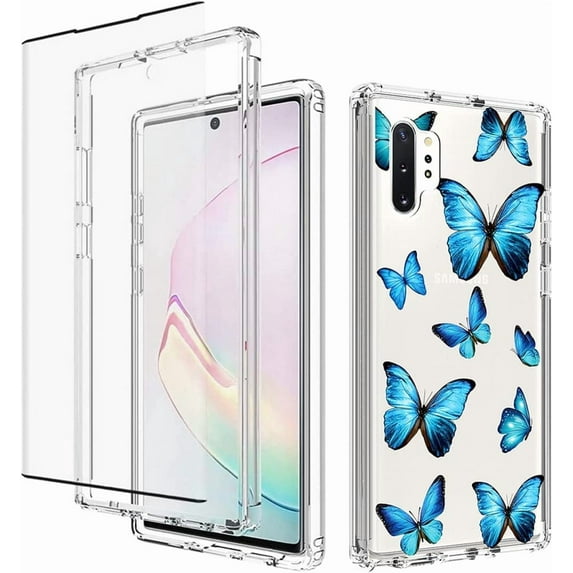 Case for Galaxy Note 10+ 5G/Note 10 Plus SM-N975U Case with Tempered ...