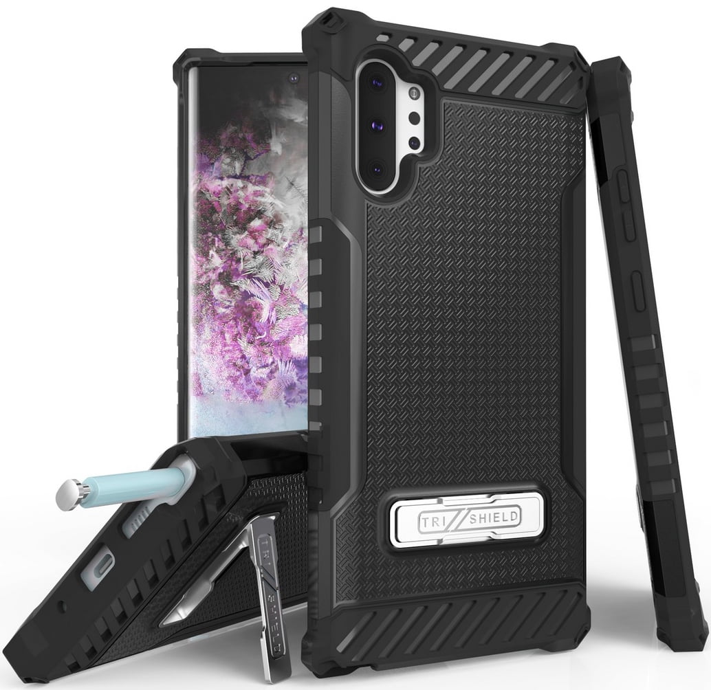 Nakedcellphone Rugged Black Case, Military Grade Protection, Kickstand ...