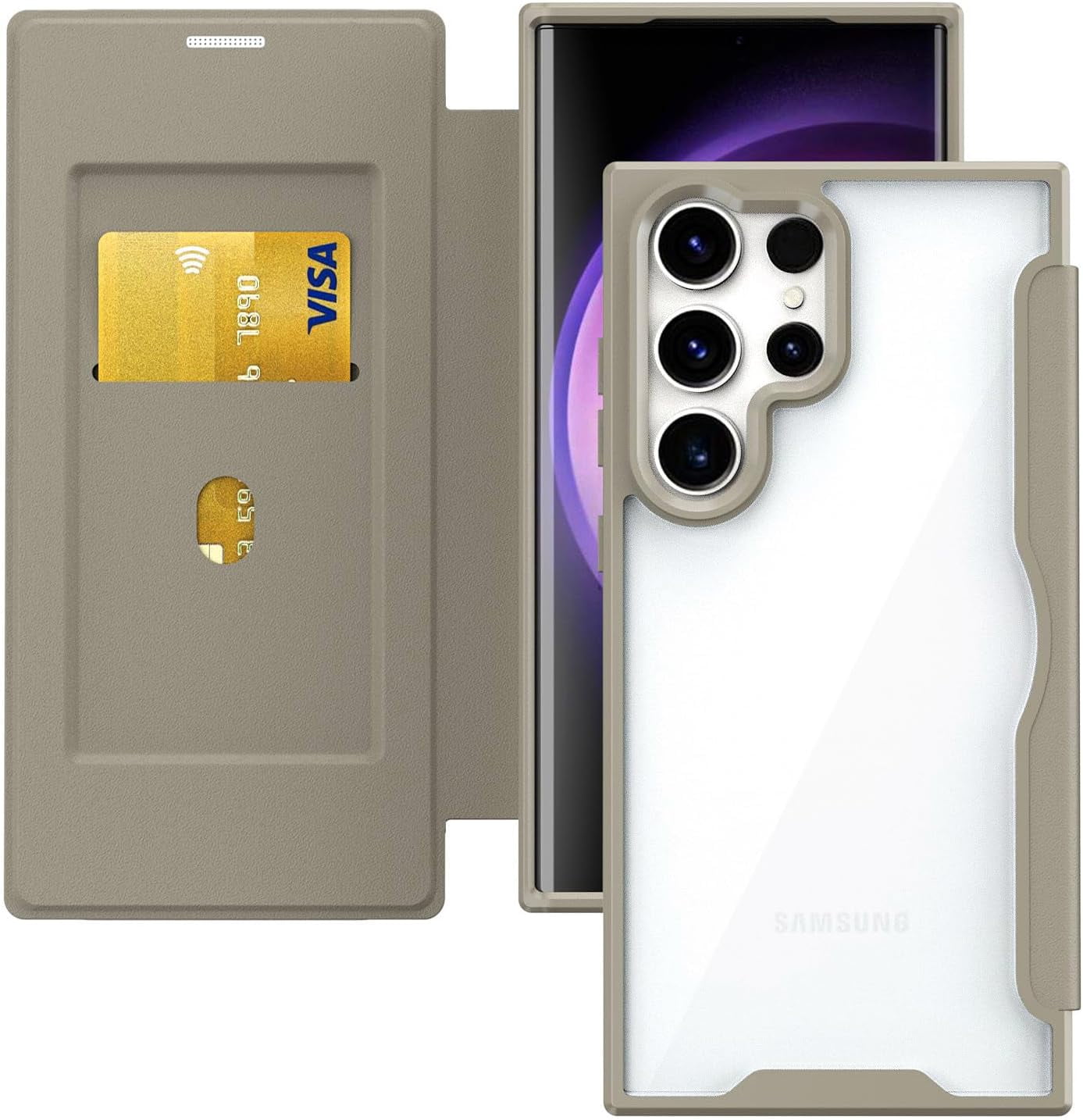 Case for Galaxy S23,Clear Back Design Heavy Duty Drop Protection Anti ...