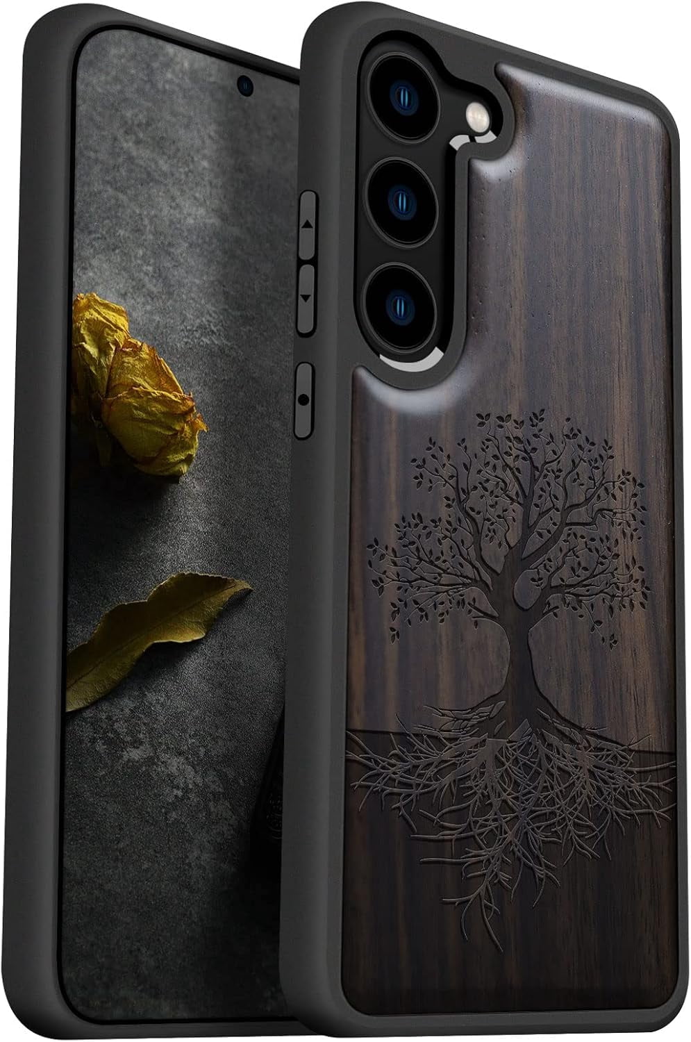 Case for Galaxy S23 Plus Case [Natural & Black Soft TPU] Shockproof ...