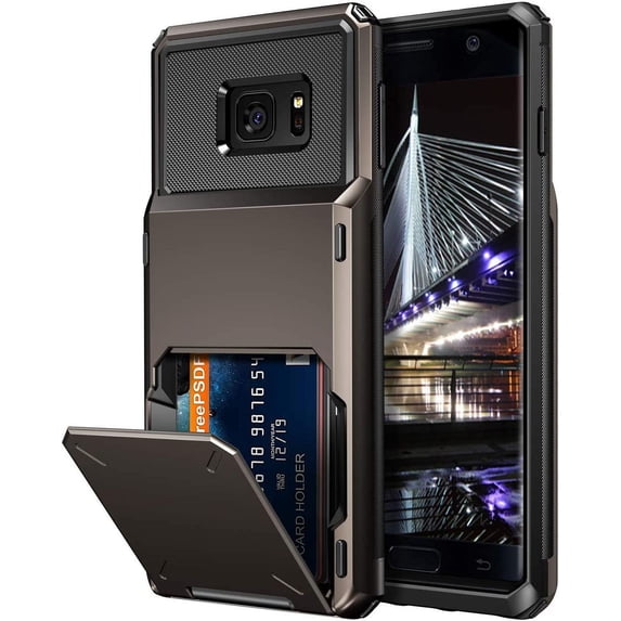 Case for Galaxy S7 Case Wallet 4-Slot Pocket Credit Card ID Holder Flip ...