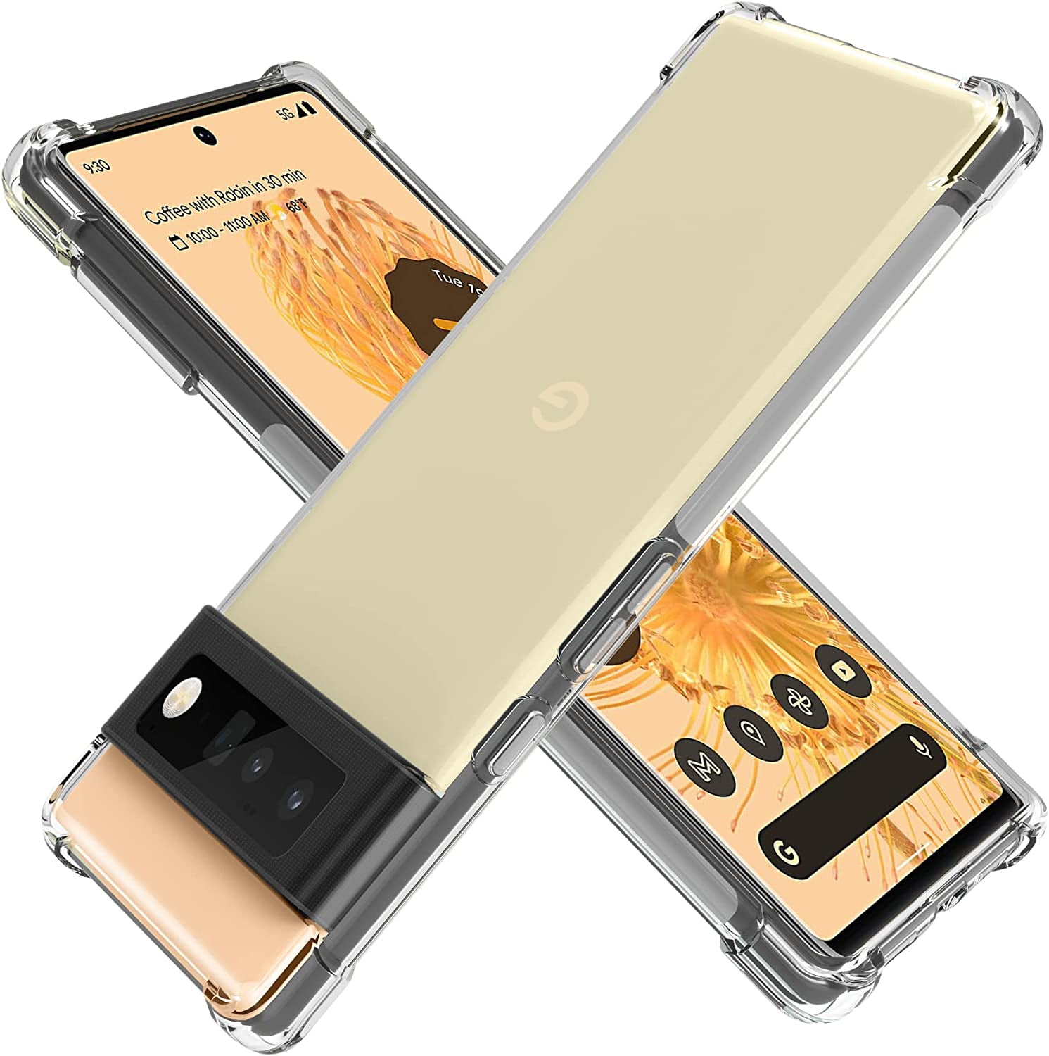 Case for Google Pixel 6 Pro, Crystal Clear Cover with Reinforced ...