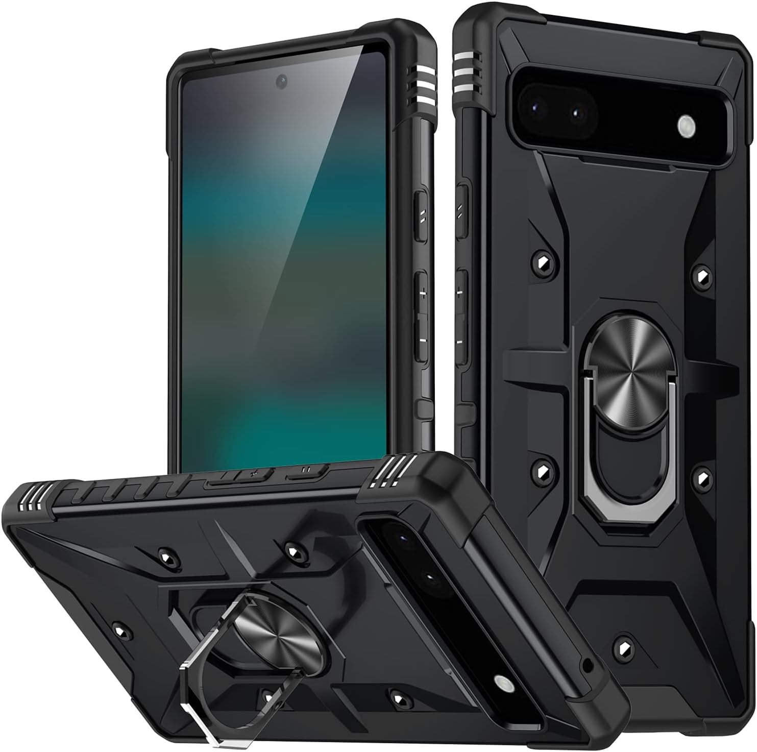 Case for Google Pixel 6A Case Military Grade Drop Case with Kickstand ...