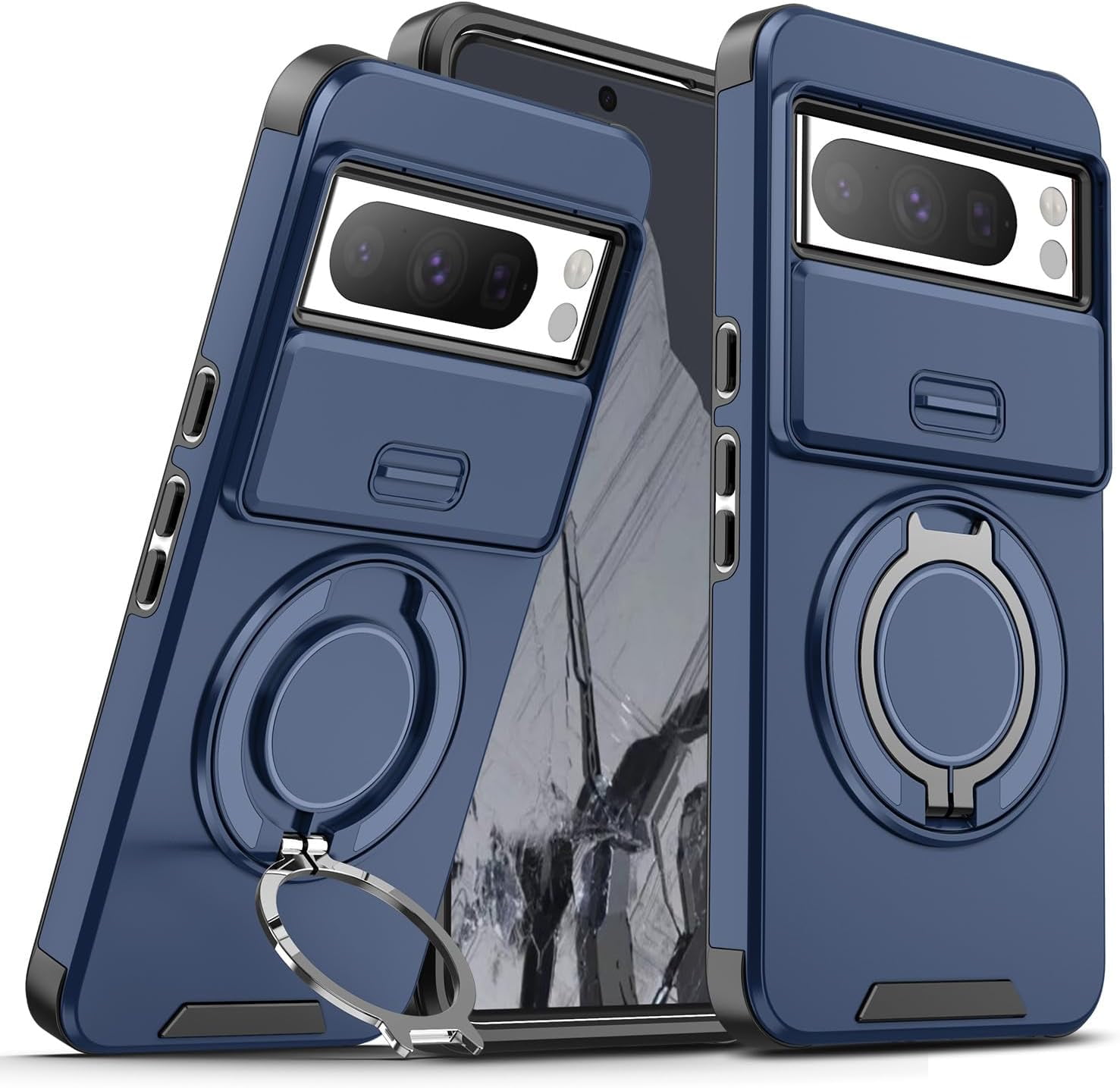 Case for Google Pixel 9A,Military Grade [Built-in Kickstand] Magnetic ...