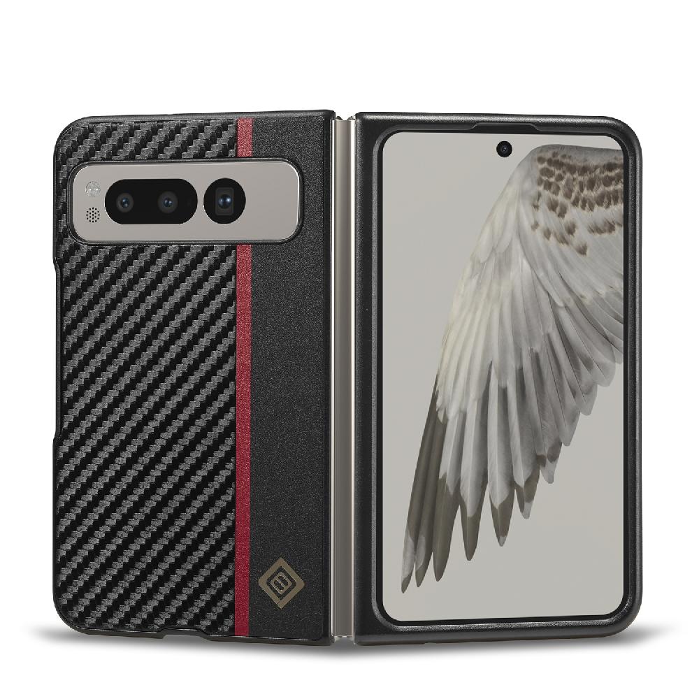 Case for Google Pixel Fold Microfibre Lining Inside With Red Vertical ...