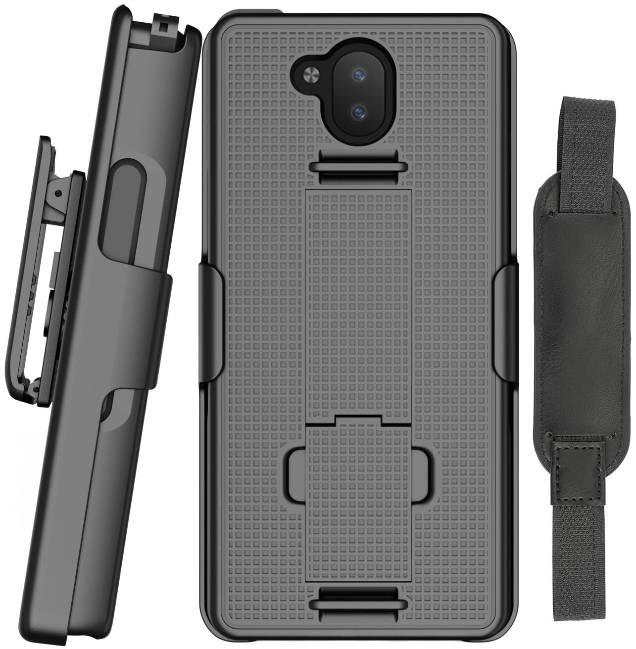 Case + Hand Strap + Belt Clip Combo for Sonim XP10 5G, Nakedcellphone ...