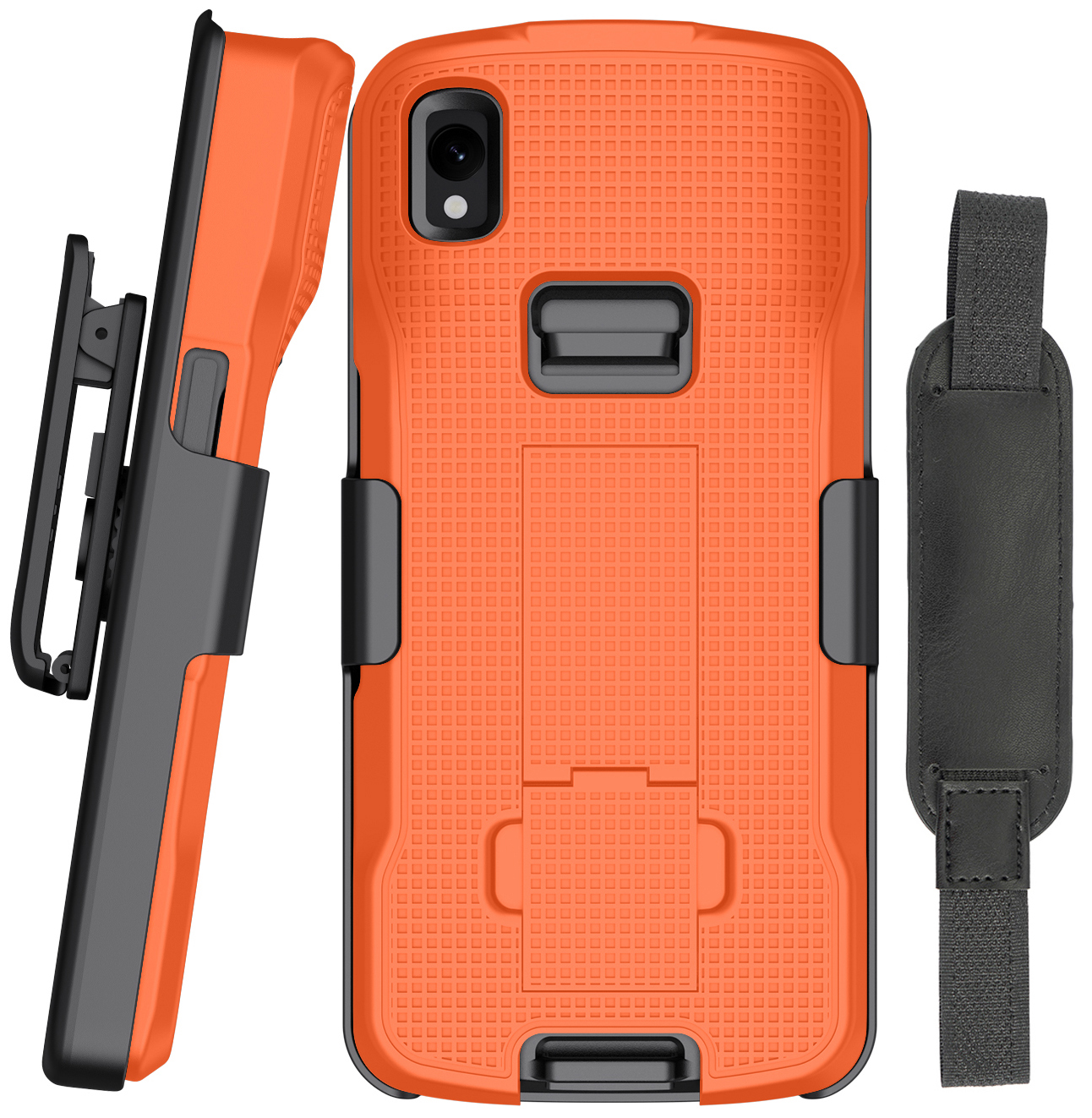 Case + Hand Strap + Belt Clip Combo for Zebra TC22 TC27 Mobile Computer ...