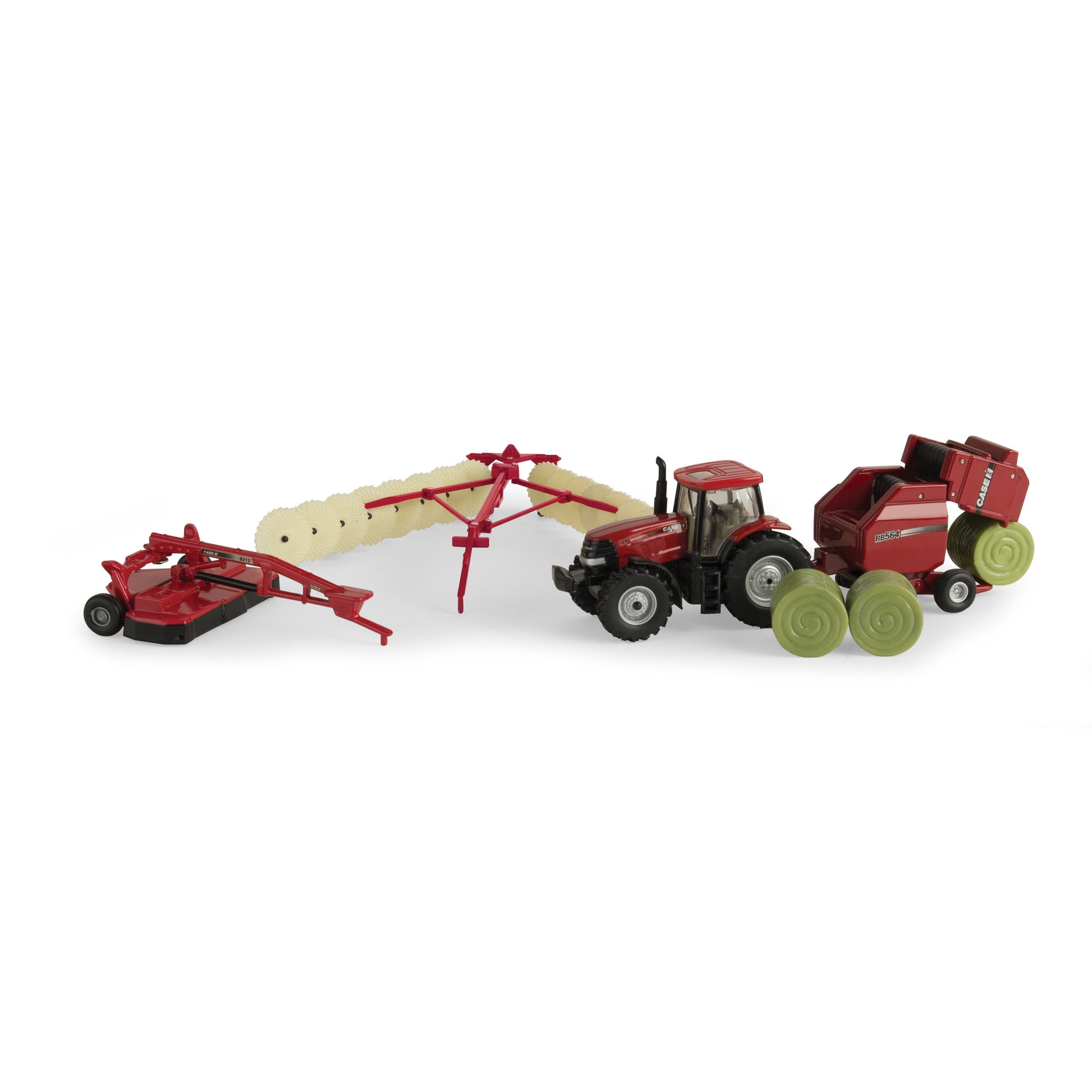 Case IH Die-Cast Toy - 1:64 Scale Haying Set with Puma 201CVT Tractor ...