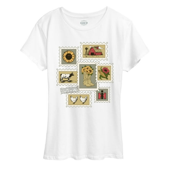 Case IH - CNH Farm Stamps - Women's Short Sleeve Graphic T-Shirt ...