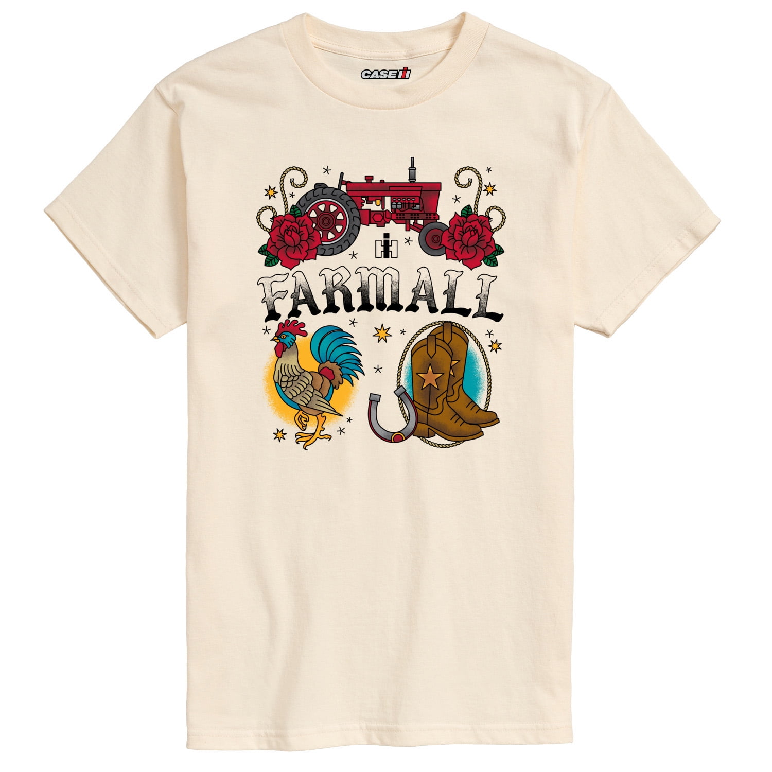 Case IH - Farmall Flash Tattoo - Men's Short Sleeve Graphic T-Shirt ...