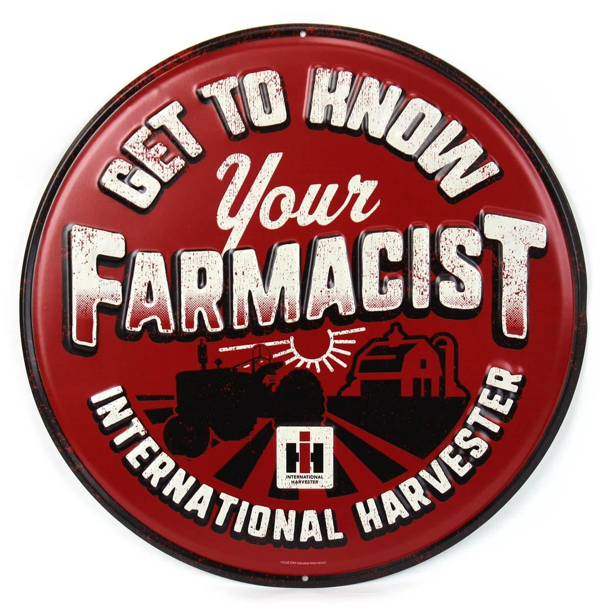 Case IH International Harvester "Get to Know Your Farmacist" Tin Sign ...