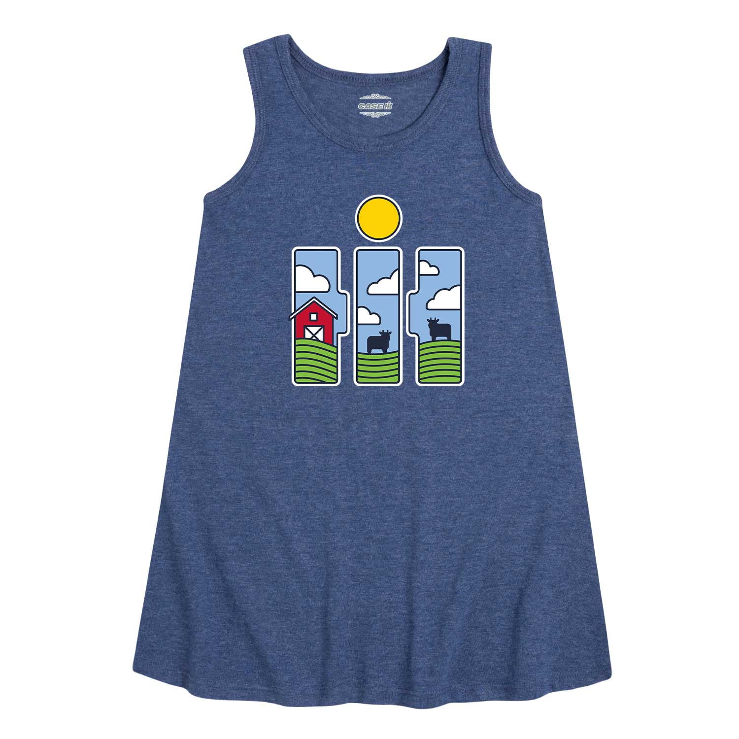 Case IH - Logo Farm Fill - Girls Aline Dress - Walmart.com