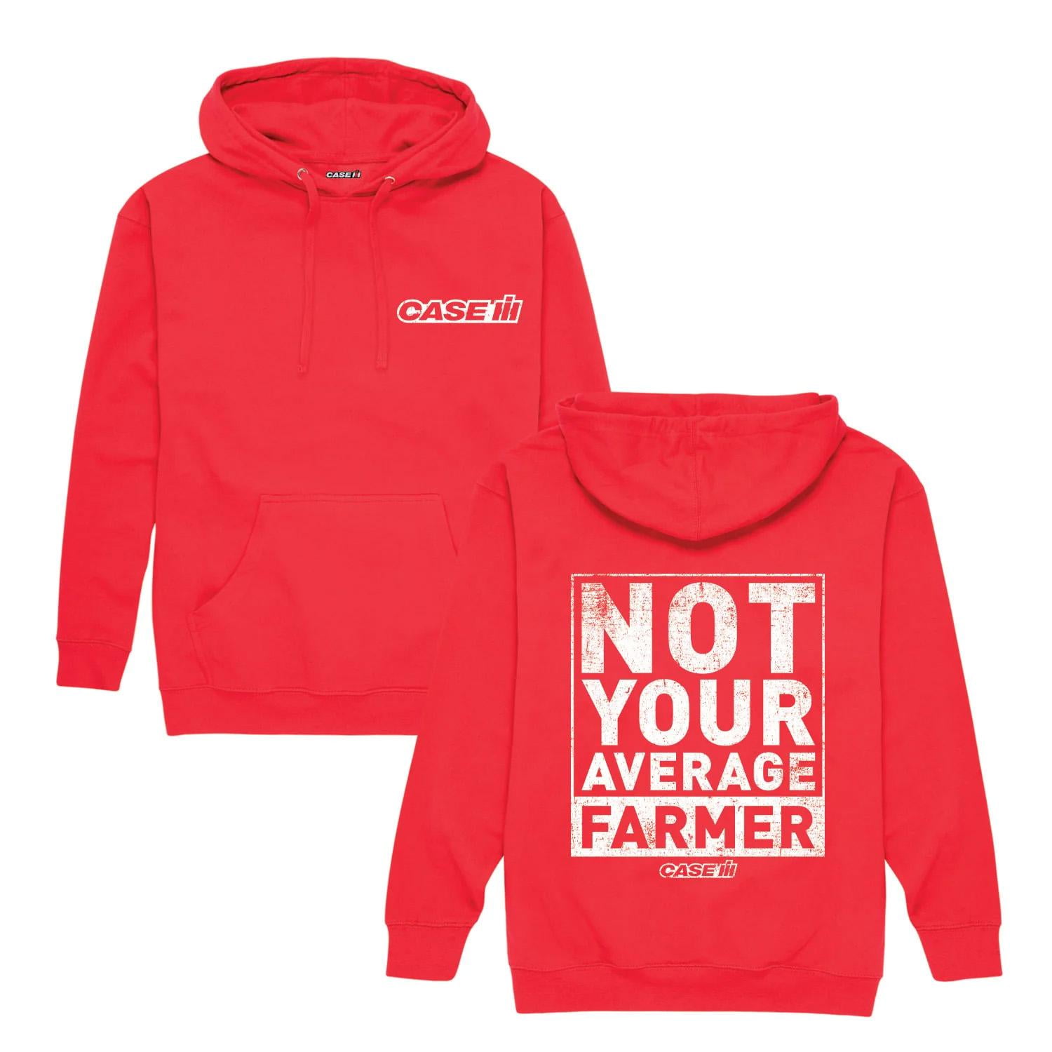 Case IH Not Your Average Farmer Red Hooded Sweatshirt D20520 - Walmart.com