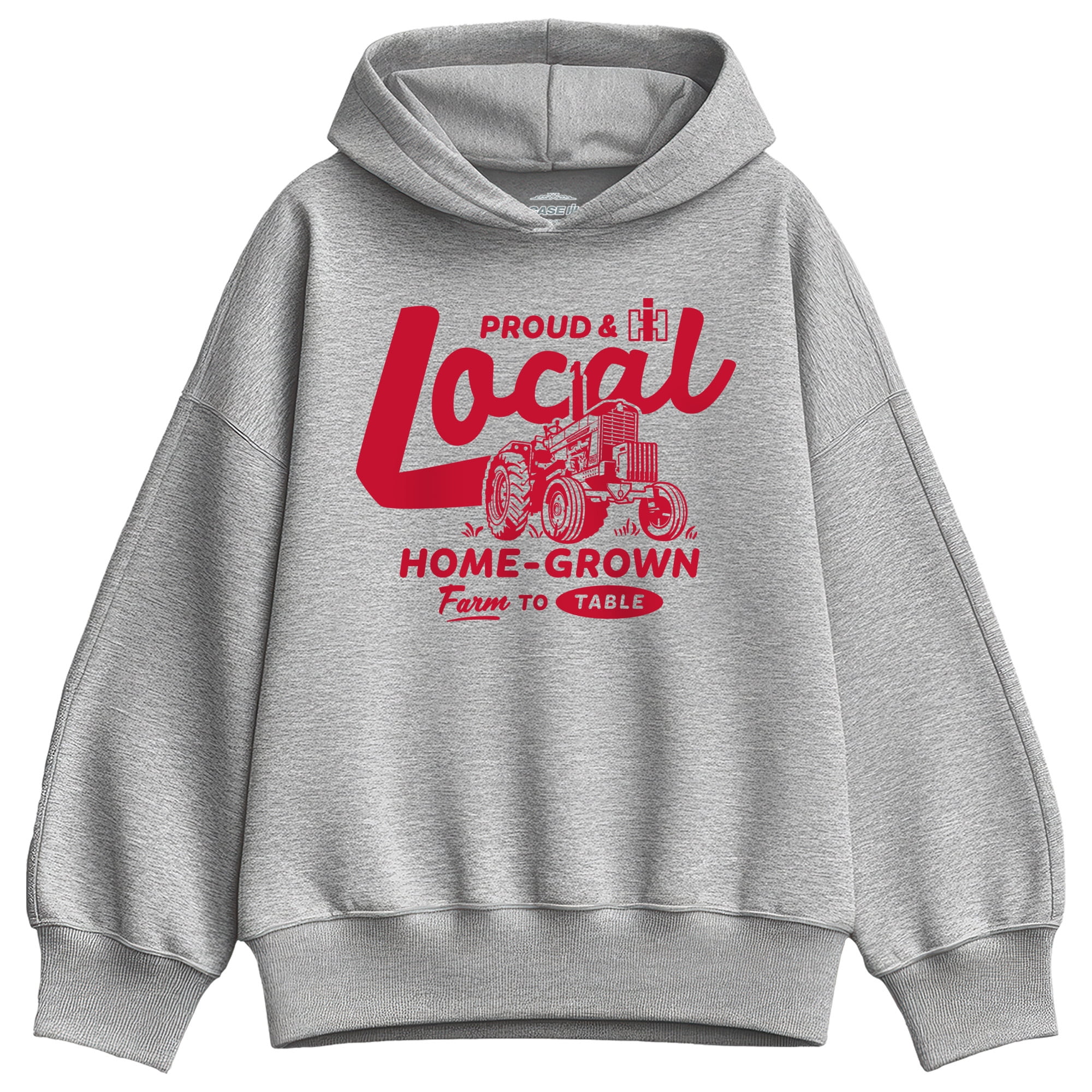 Case IH - Proud and Local - Women's Oversized Fleece Hoodie Sweatshirt ...