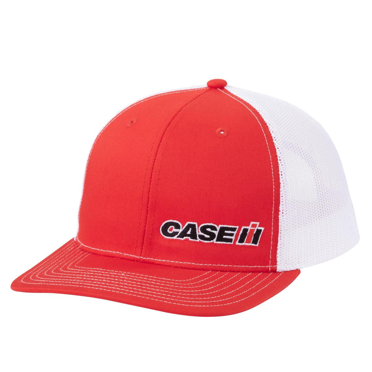 Case IH Red Trucker Cap with White Mesh Back, Adjustable Snap Closure ...