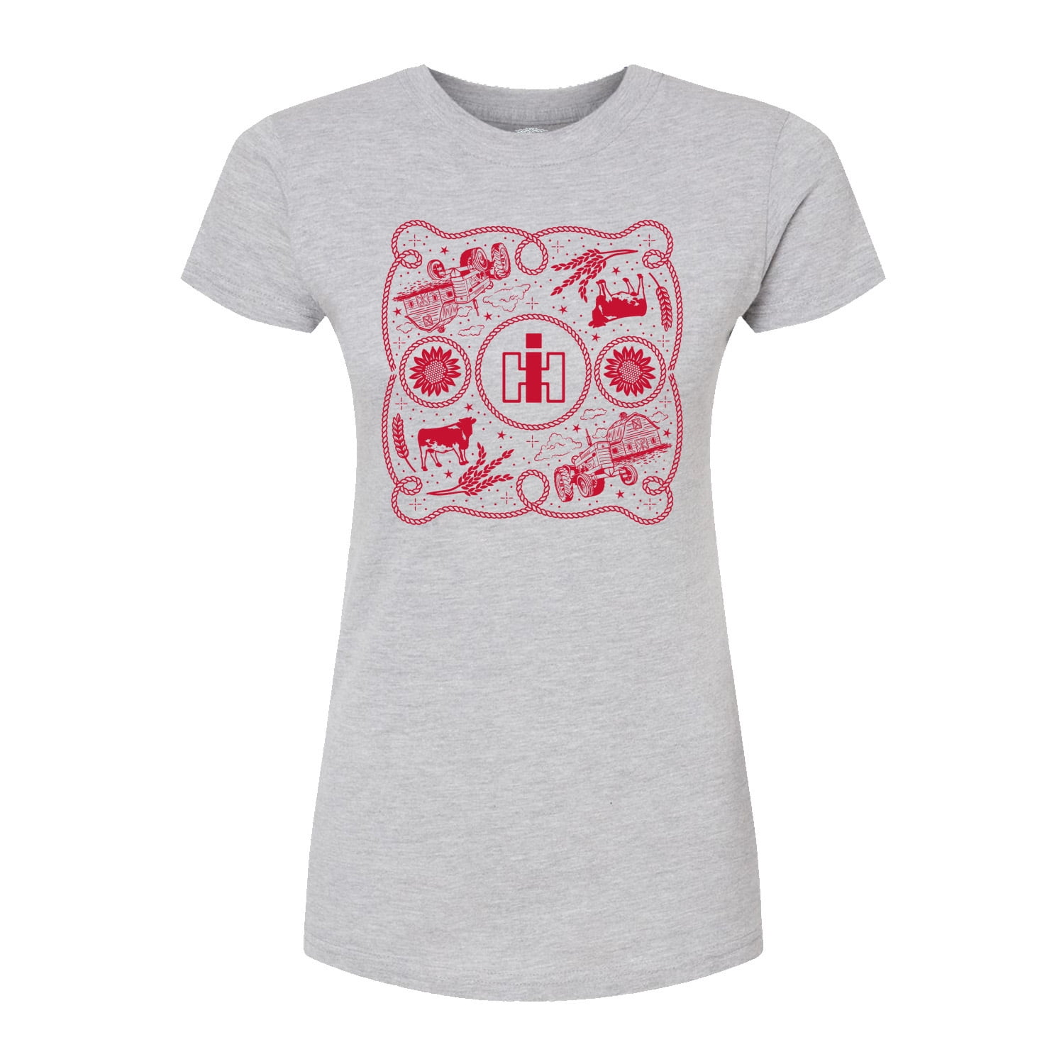 Case IH - Western IH Bandana - Juniors Fitted Graphic T-Shirt - Walmart.com